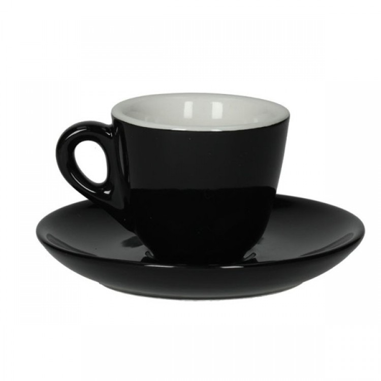 TAZZA CAFFE' CON PIATTO DAISY CC.75 NERA TOGNANA